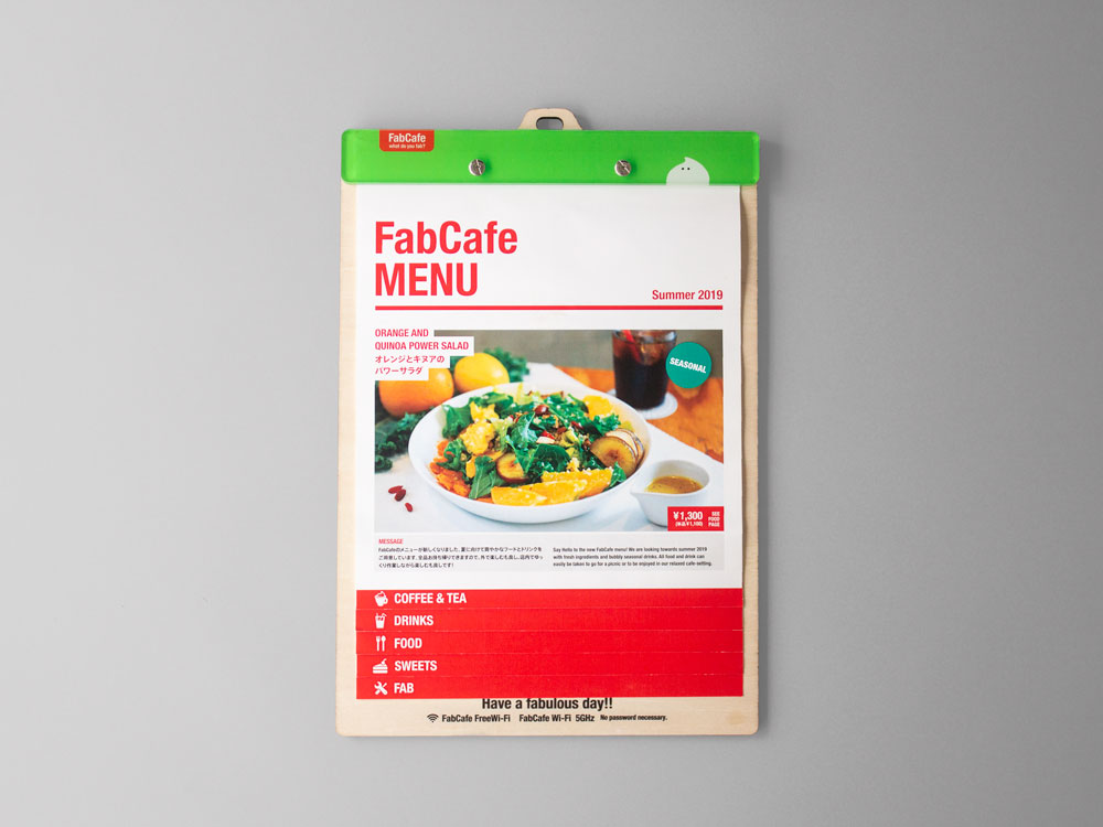 FabCafe Tokyo – Menu & Barista Board Design | WULFF Graphics ...